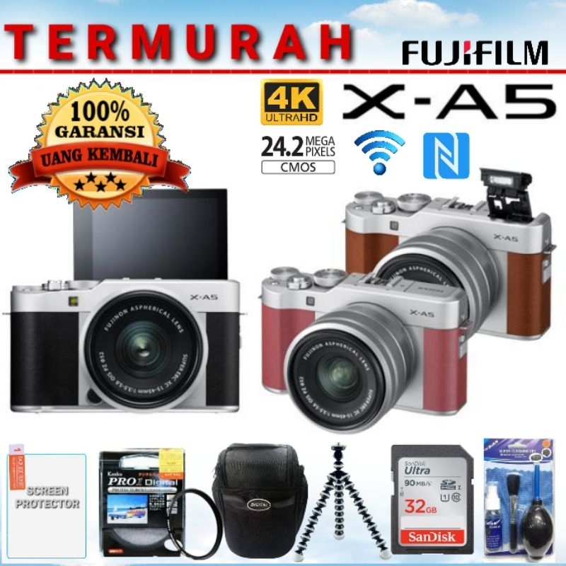 Jual KAMERA FUJIFILM X-A5 + LENSA 15-45MM BERGARANSI DAN ORIGINAL 100% ( FUJI XA5 ) | Shopee ...