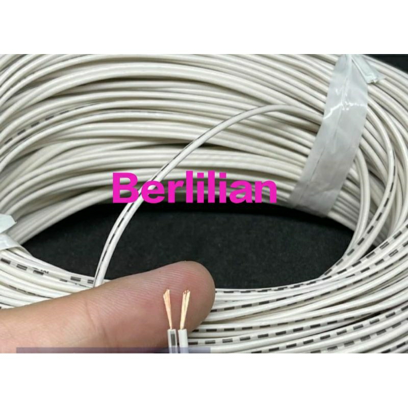 Jual Kabel Awg24 2x18 Putih Jual per/5meter Serabut Tembaga Murni 2x18 Serabut | Shopee Indonesia