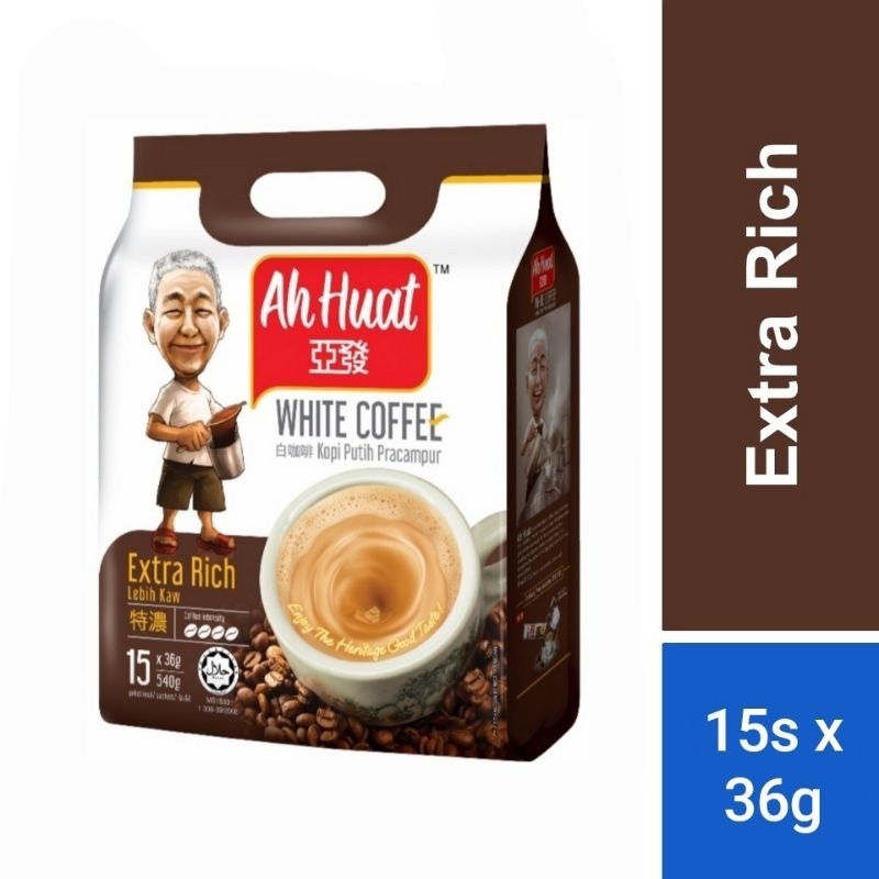 Jual Kopi Ah Huat White Coffee Extra Rich / Ahuat / Ahhuat Coffee 15 x ...