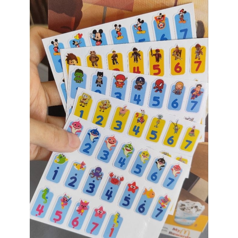 Jual STIKER NOT PIANIKA TUTS ANGKA POKEMON ROBLOX SUPERHERO SPONGEBOB ...