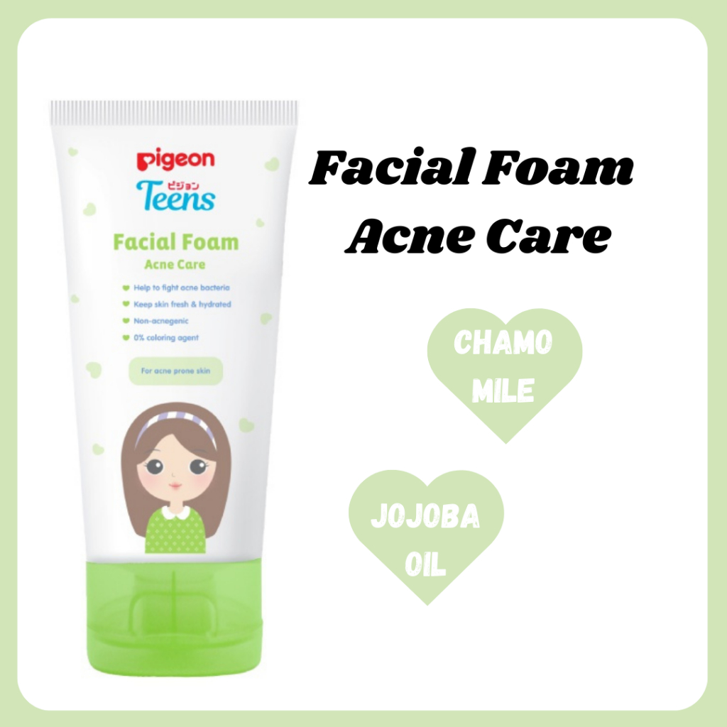 Jual Pigeon Teens Facial Foam Acne Care 40g & 100g / Pembersih Wajah ...