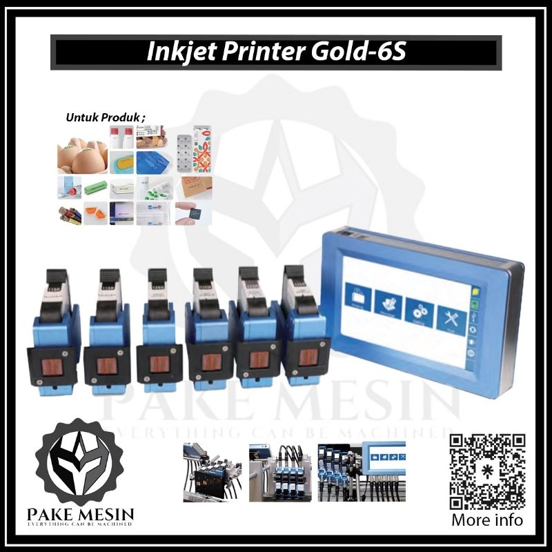Jual Mesin Coding Inkjet Printer Gold-6S Pencetak Expired Date Tanggal ...