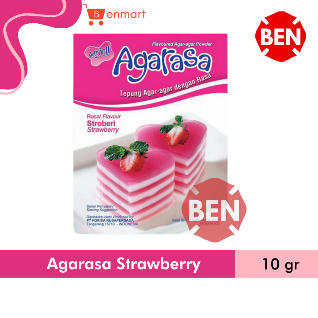 Jual Agarasa Stroberi Strawberry 1 Pcs 10g 10gr 10 g Merah Pink Agar ...