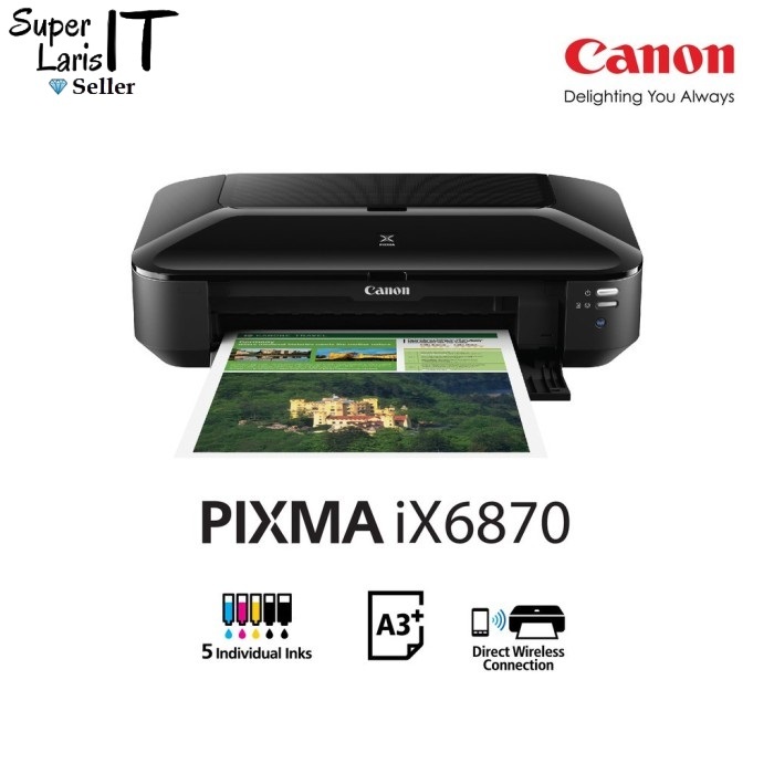 Jual Printer Canon Pixma IX6870 IX-6870 Print Only A3 Wifi/Wireless ...
