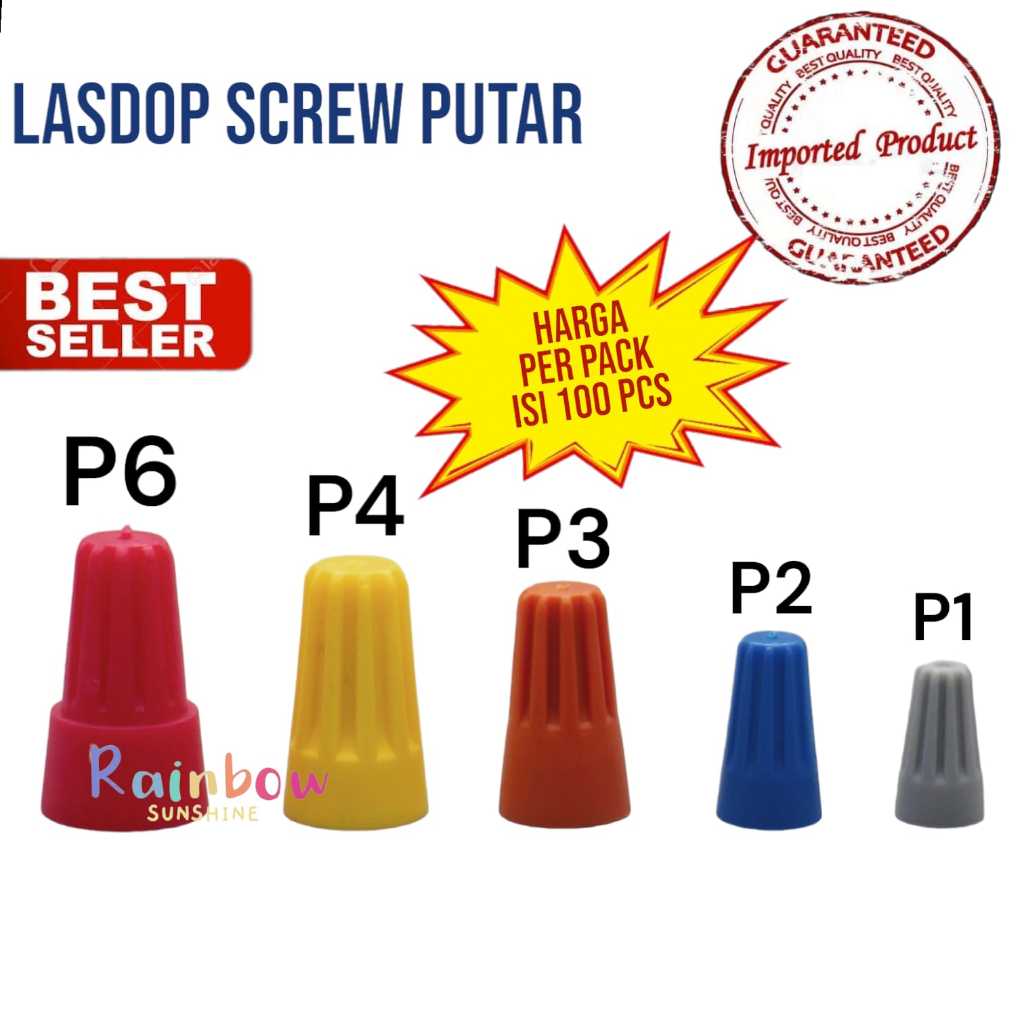Jual Lasdop Screw On Wire Connectors 1 PACK ISI 100PCS | Shopee Indonesia