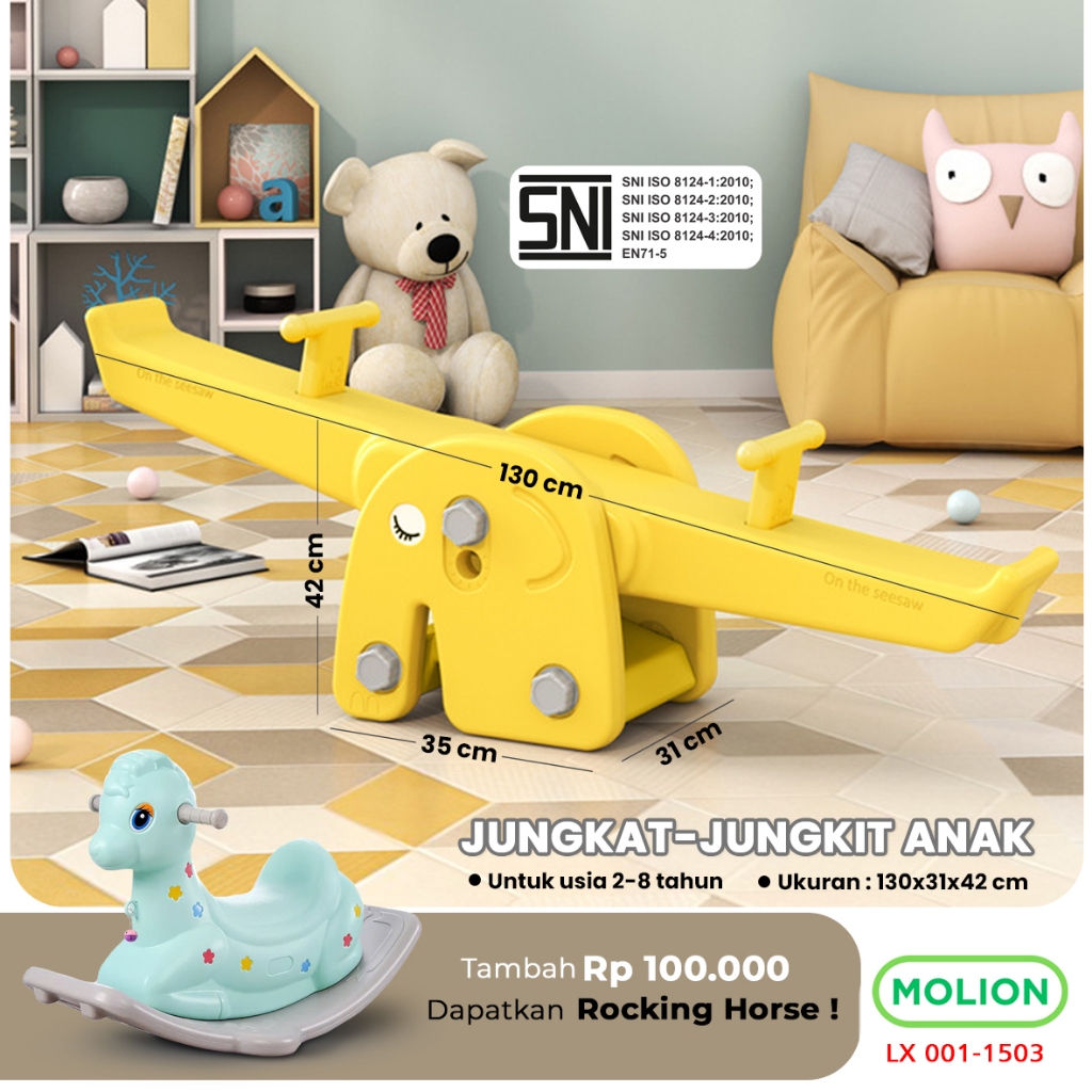 Jual MOLION SNI Jungkat Jungkit Anak Seesaw Prosotan Perosotan Kuda ...
