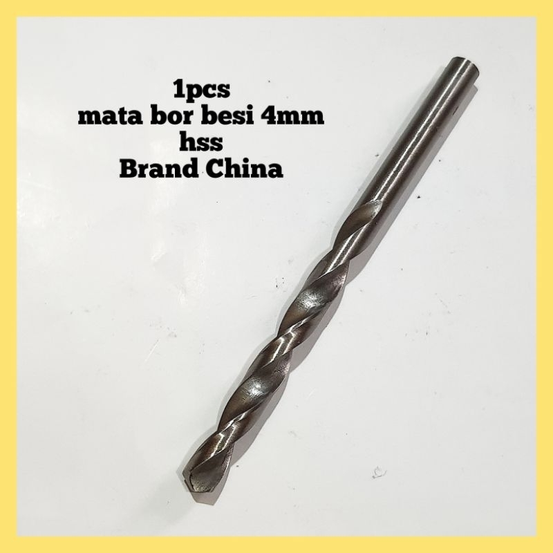 Jual mata bor besi 4mm hss bukan mata bor profesional cocok untuk besi ...