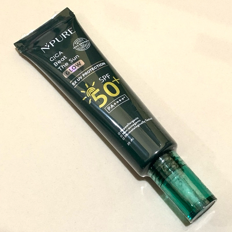 Jual NPURE Sunscreen Cica Beat The Sun SPF 50 PA++++ GLOW 35 mL ...