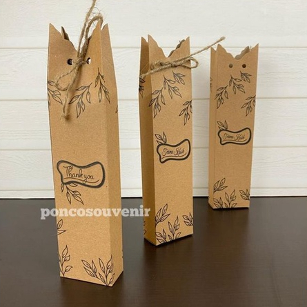 Jual 50 Pcs + Tali Box Rustic/ Kraft 25,5 x 6 Cm Kemasan Sendok Set Box ...
