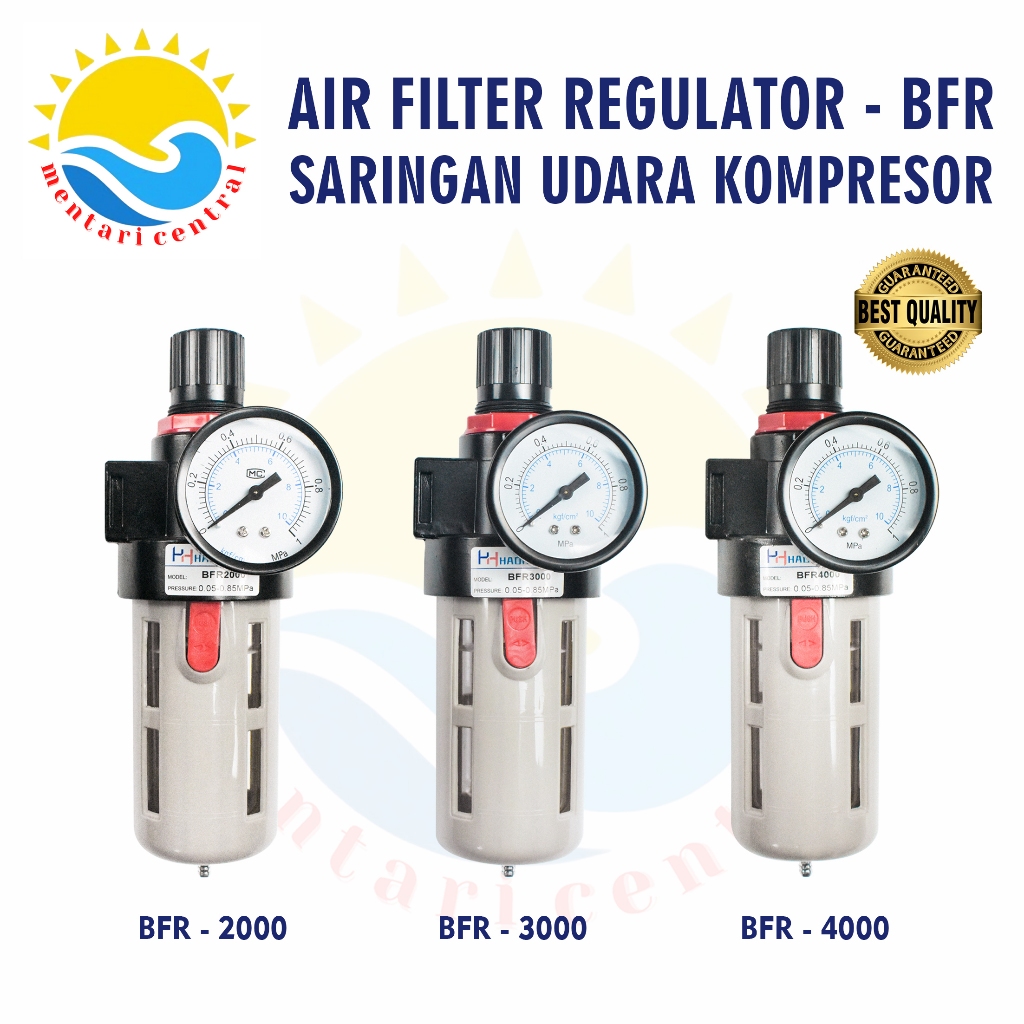 Jual Air Filter Regulator atau Saringan Kompresor BFR 2000 BFR 3000 BFR ...