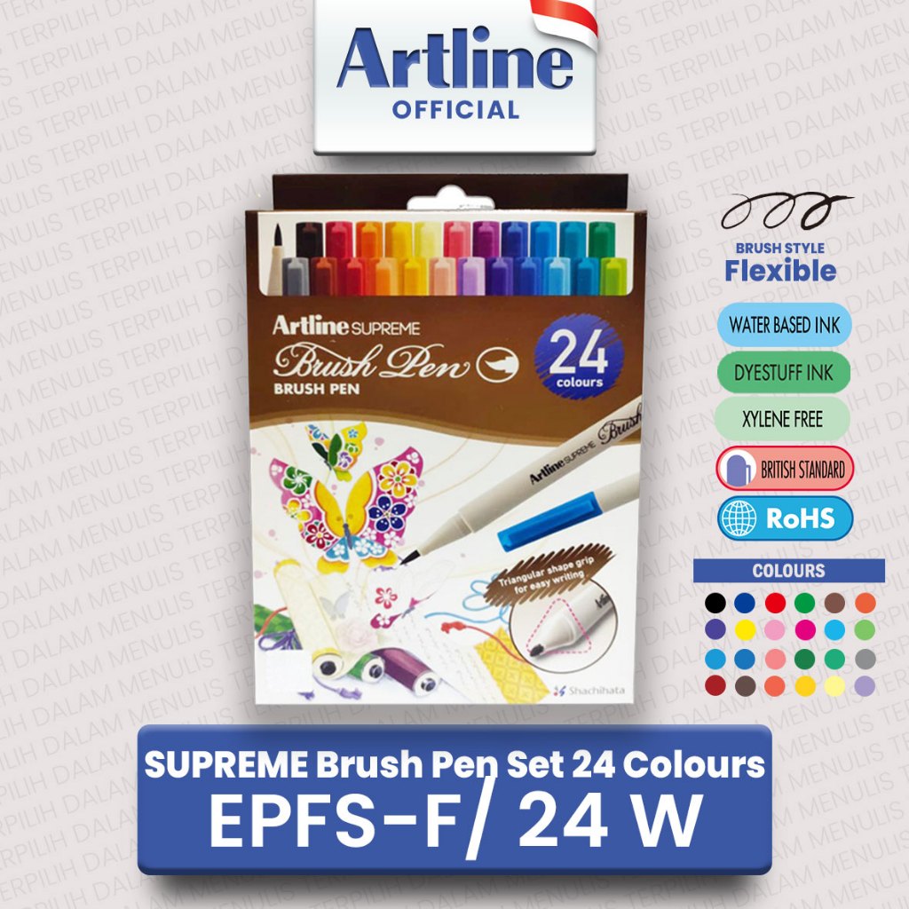 Jual ARTLINE Spidol Supreme Brush Pen Marker Kuas Sketsa Lettering ...