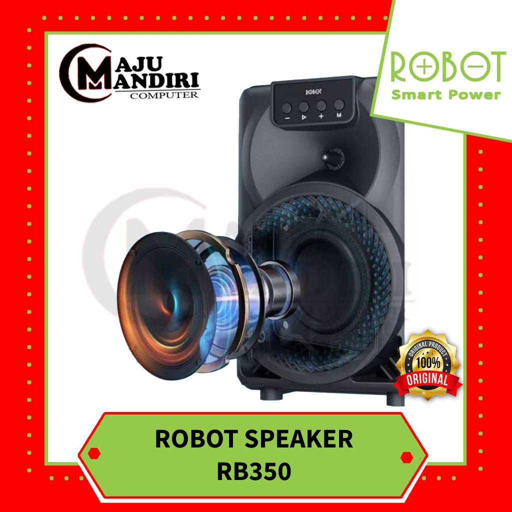 Jual Speaker Bluetooth karaoke Robot RB350 + Microphone RGB 6,5 Inch | Shopee Indonesia