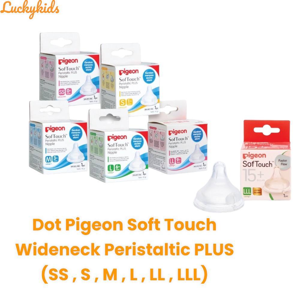 Jual PIGEON Dot Wideneck Soft touch Peristaltic Plus Size SS S M L LL ...