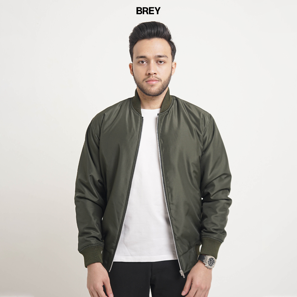 Jual Jaket Pria Bomber Original Abu Grey Jacket Parasut Windbreaker ...