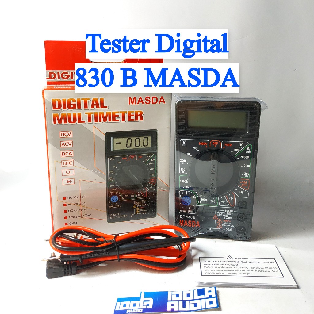 Jual Tester Digital 830 B MASDA | Multitester Mini Digital Avometer DT ...