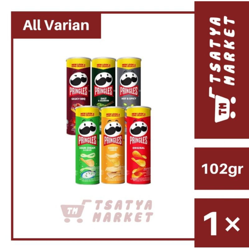 Jual PRINGLES POTATO CRIPS 102GR ALL VARIAN | Shopee Indonesia