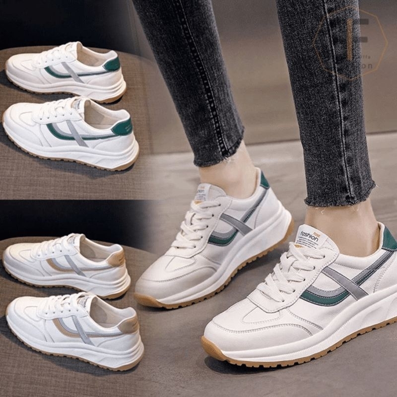 Jual sepatu sneakers wanita Korea style sepatu murah sepatu olahraga ...