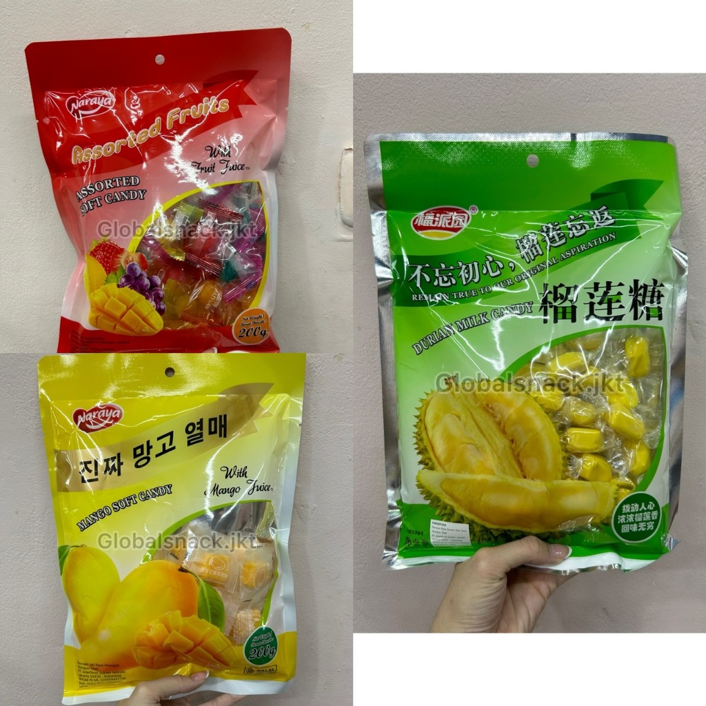 Jual NARAYA SOFT CANDY MANGO / FUPAIYUAN DURIAN MILK CANDY / ASSORTED ...