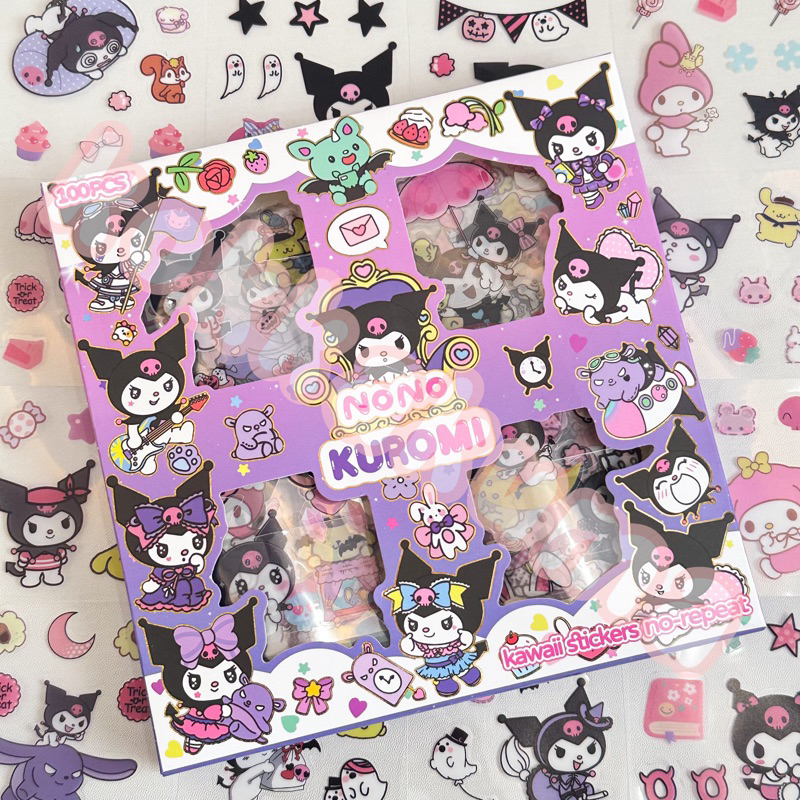Jual ( KKM ) NONO SANRIO KUROMI Sticker Box 2D Dekorasi Anak Cewek ...