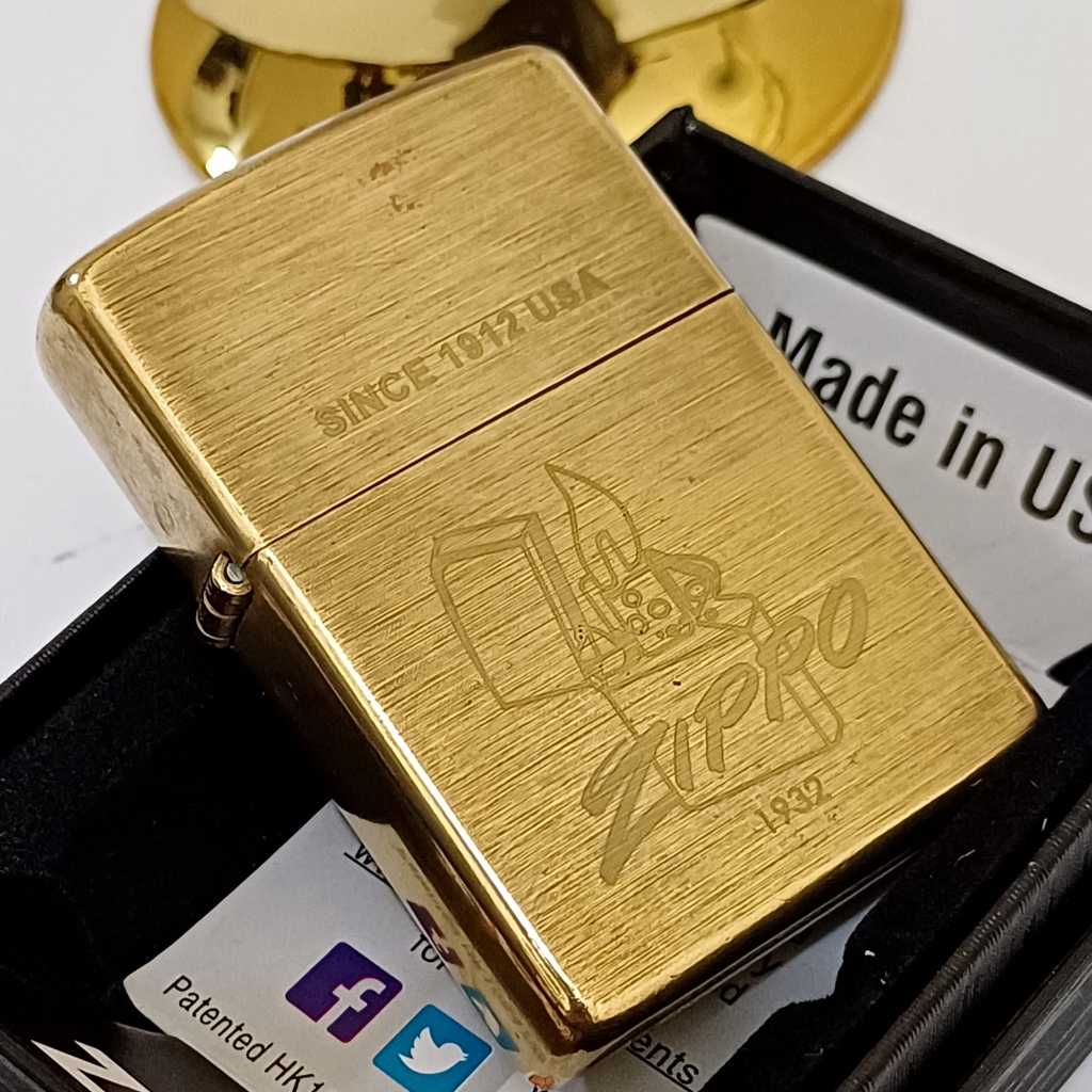 Jual korek api classic chrome warna gold motif grapir satu suara ...