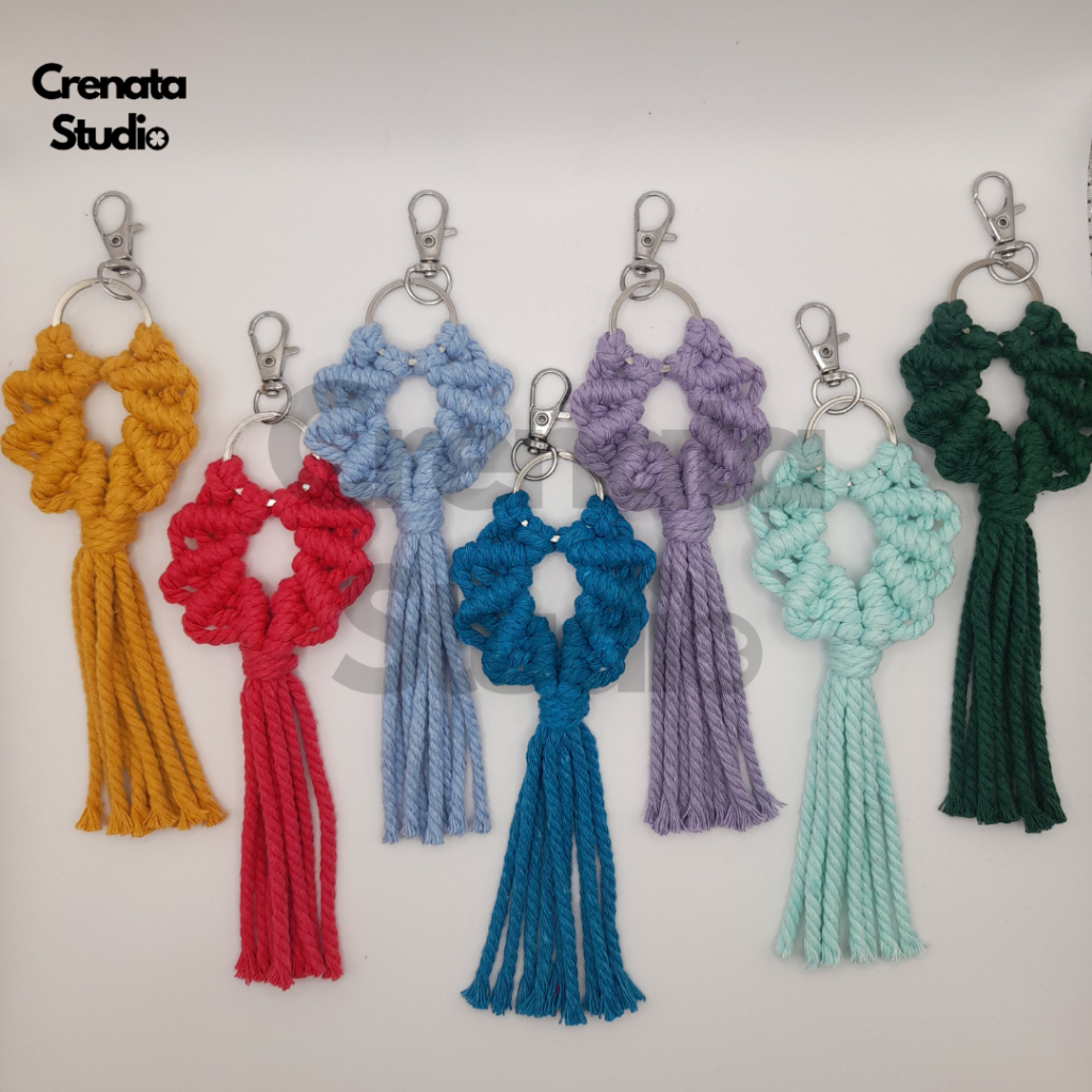 Jual Crenata Studio - Seashell Keychain | Macrame Keychain | Gantungan ...