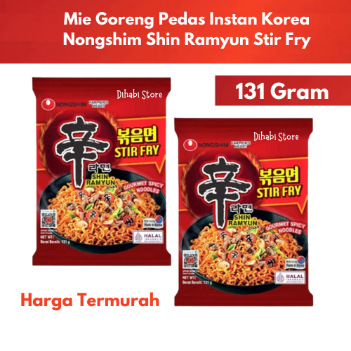 Jual Stir Fry Shin Ramyun Nongshim Gourmet Spicy Noodles 131 Gram Mie ...