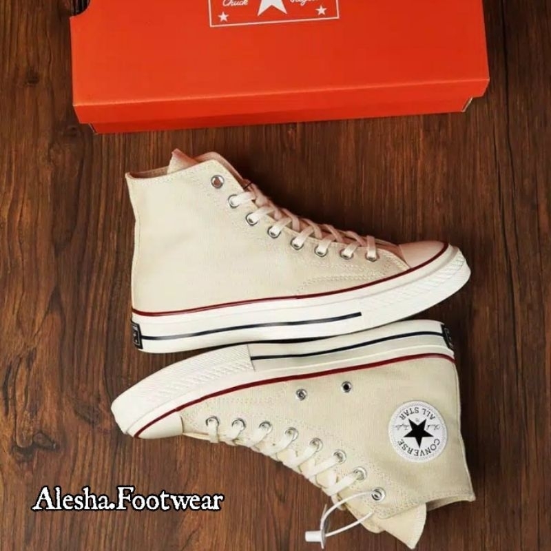 Jual Sepatu Converse 70s Hi White / Converse 70s Hight Cream Premium ...