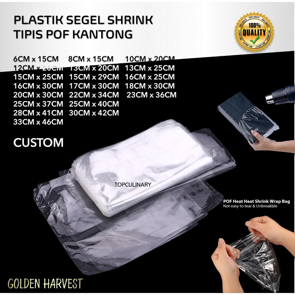 Jual plastik segel shrink tipis pof kantong segel hp dus buku majalah ...