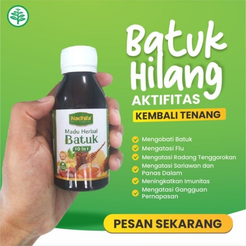 Jual Madu Batuk Nadhifa 175g Madu Batuk Herbal Mengatasi Batuk,Demam ...