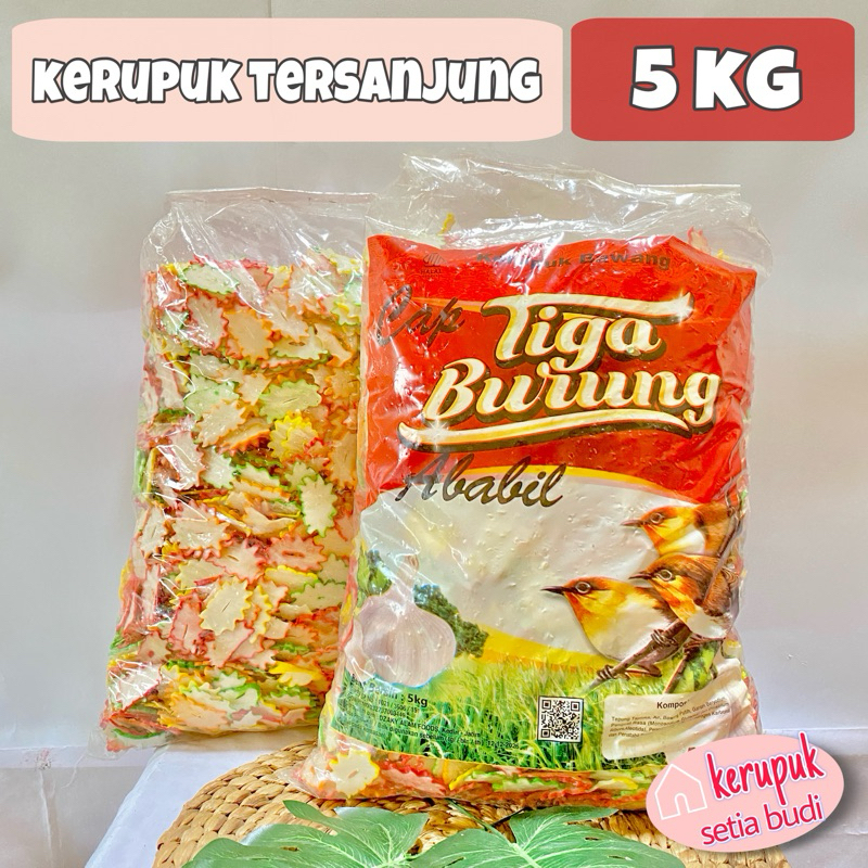 Jual KERUPUK BAWANG TERSANJUNG CAP TIGA BURUNG 1 BAL (5 KG) | Shopee ...