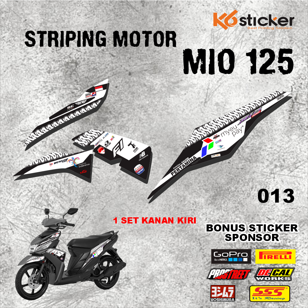 Jual Stiker Mio M3/Z Decal Striping Standar Mio M3/Z Premium Racing Tema mandalika | Shopee ...