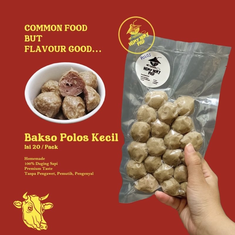 Jual Bakso Sapi Polos Frozen / Homemade, 100% Daging Sapi, Tanpa ...