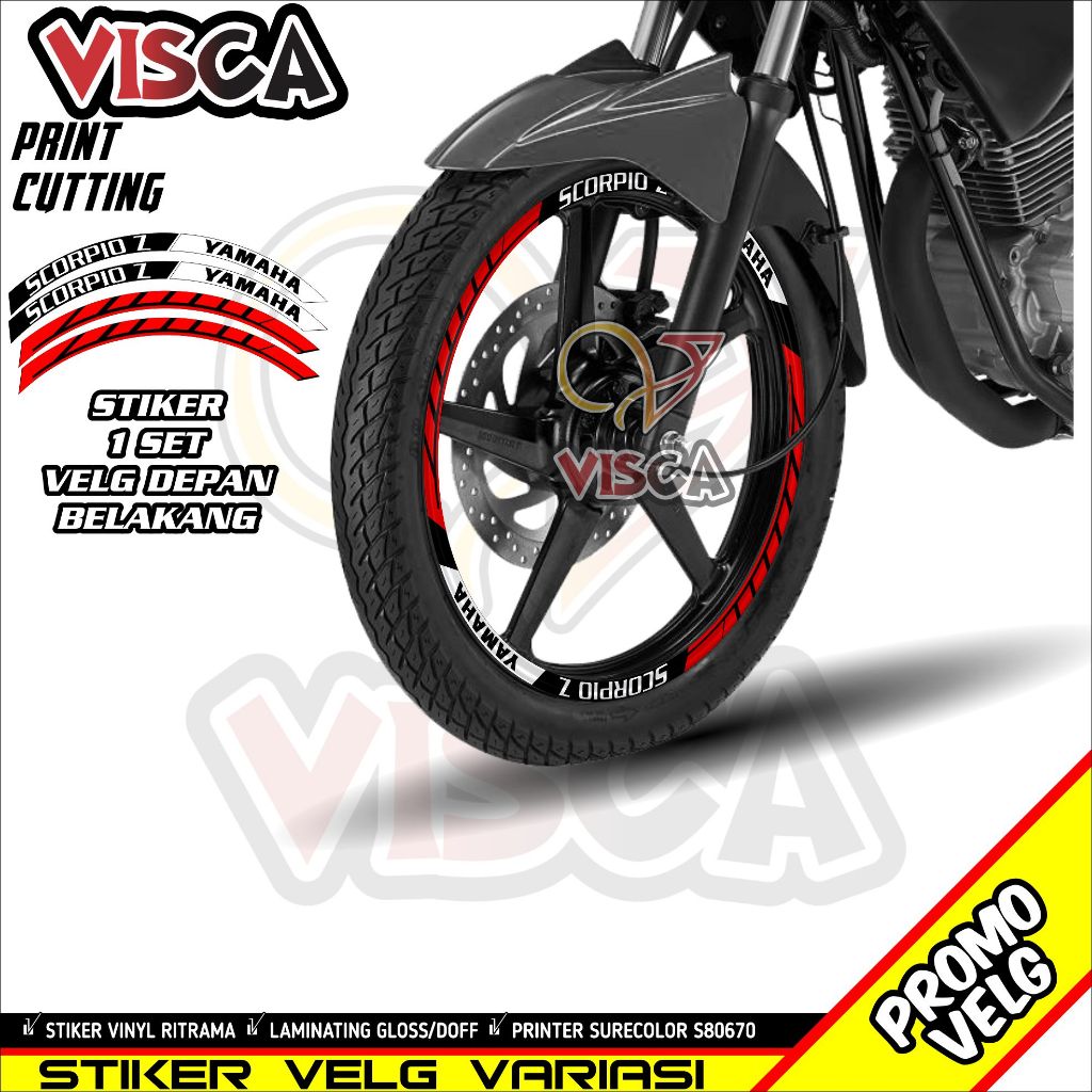 Jual Stiker Velg List Velg Motor Stiker Velg Scorpio Z Hitech 2 ...