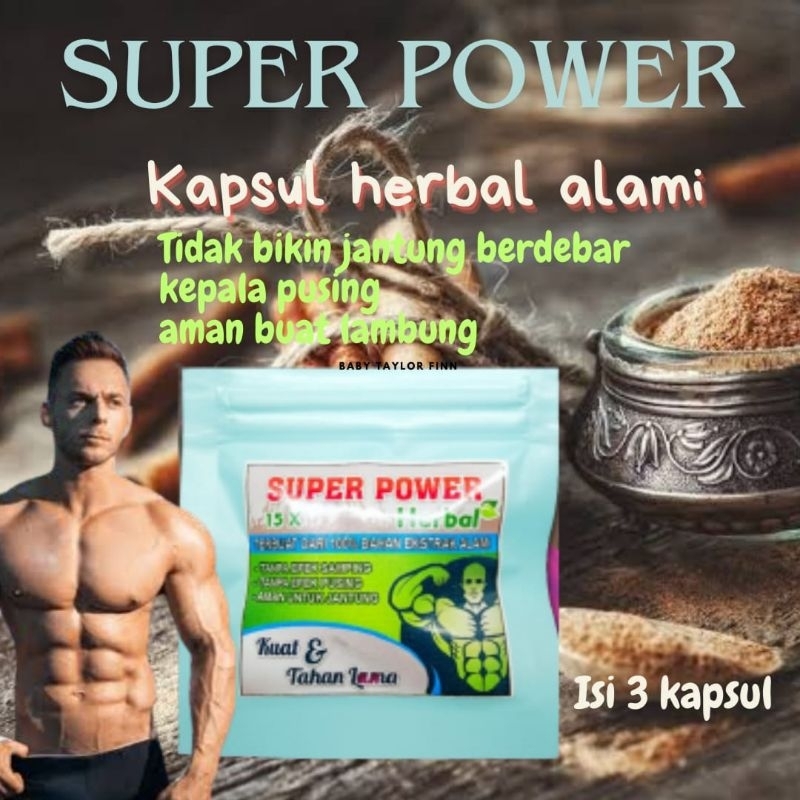 Jual kapsul kuat pria tahan lama alami/ jamu kuat pria tahan lama herbal/ super power (3 kapsul ...