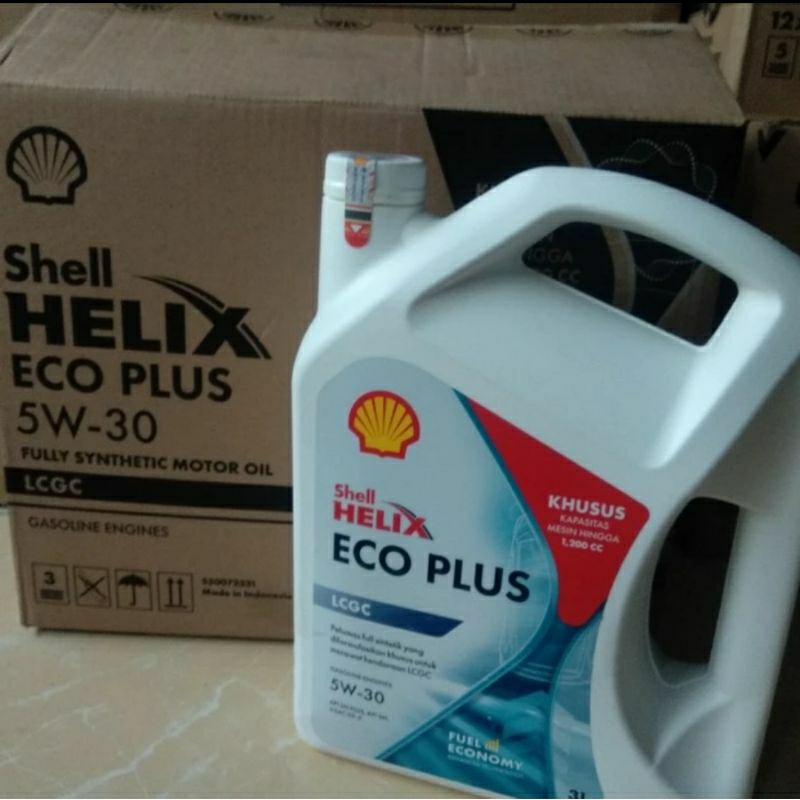 Jual Shell Helix ECO Plus LCGC 5w30 UK 3L Original | Shopee Indonesia