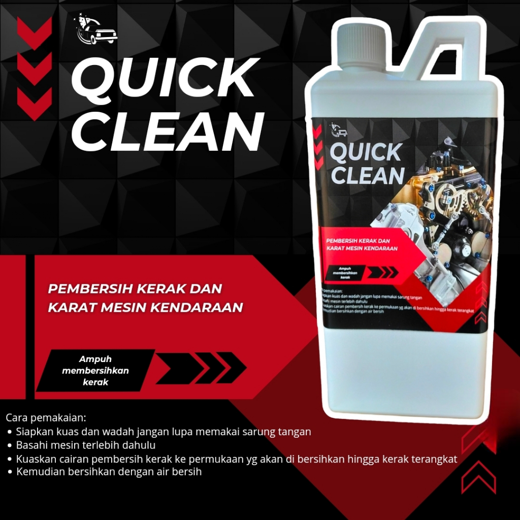 Jual QUICK CLEAN Engine Degreaser/Pembersih Mesin Motor dan mobil 1liter | Shopee Indonesia