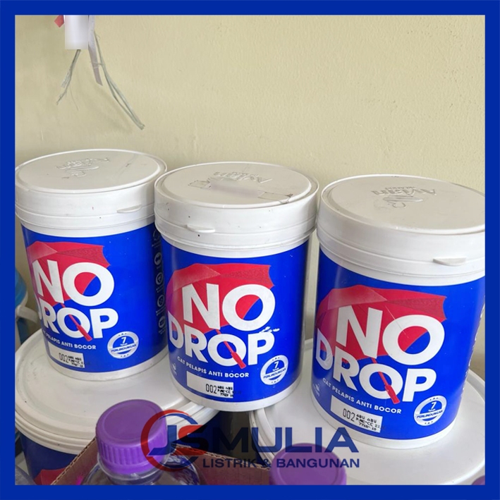 Jual [JSMULIA] NO DROP 1kg Kalengan - 002 ABU ABU - NO DROP Cat Pelapis Anti Bocor Waterproofing ...