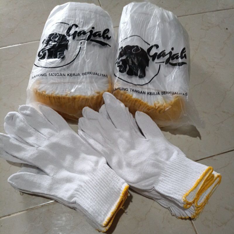 Jual sarung tangan putih kerja 12pcs | Shopee Indonesia