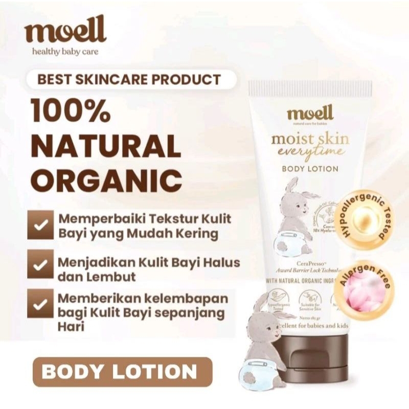 Jual MOELL Body Lotion 185ml Pelembab Kulit Bayi dari Mom Uung | Shopee ...