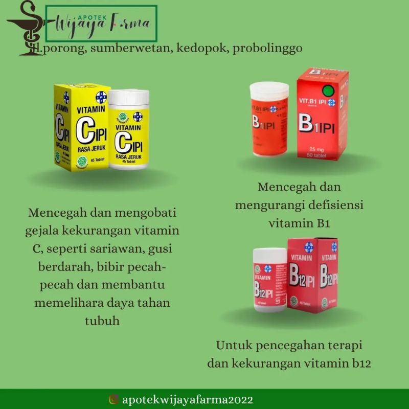 Jual Vitamin C IPI / Vitamin B1 IPI / Vitamin B12 IPI | Shopee Indonesia Jual Vitamin C IPI / Vitamin B1 IPI / Vitamin B12 IPI | Shopee Indonesia