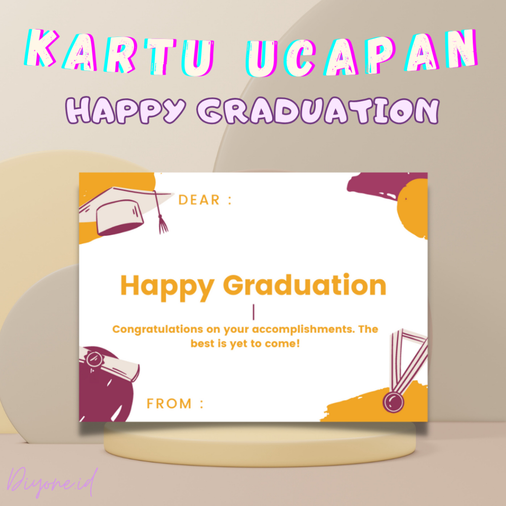 Jual (ISI 5 KARTU) KARTU UCAPAN HAPPY GRADUATION/ GREETING CARD SELAMAT ...