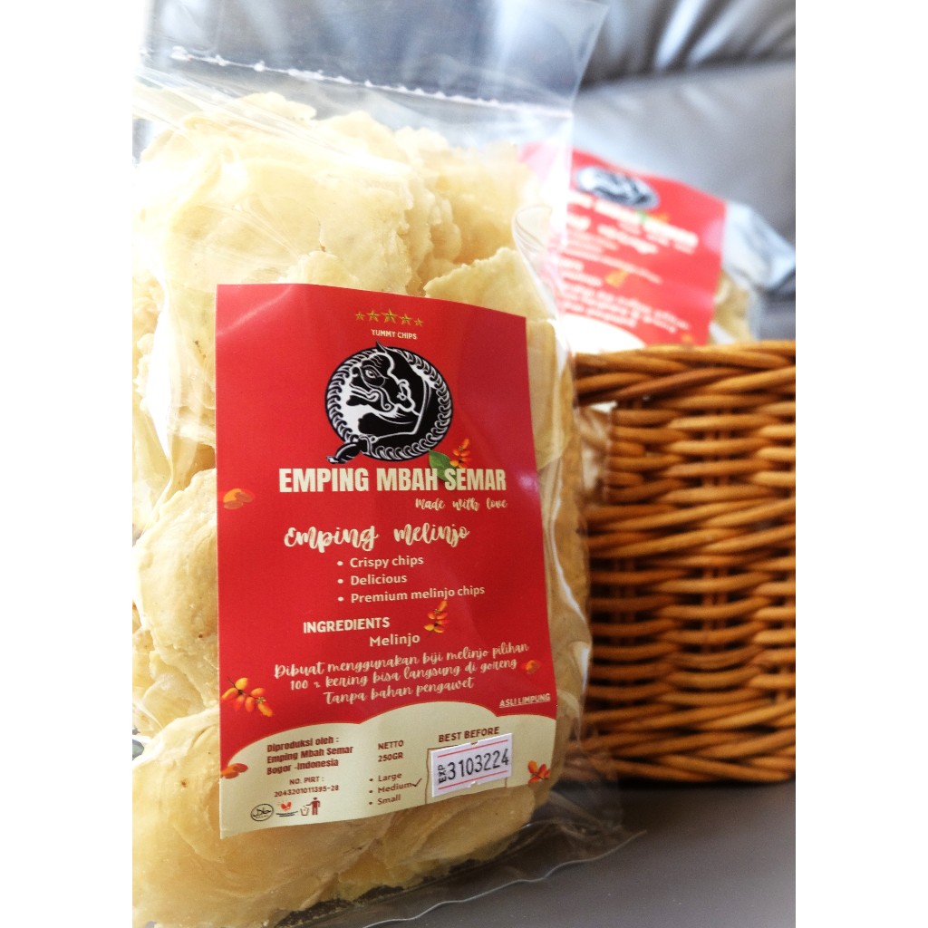 Jual emping melinjo 250 gr emping seger emping premium emping limpung ...
