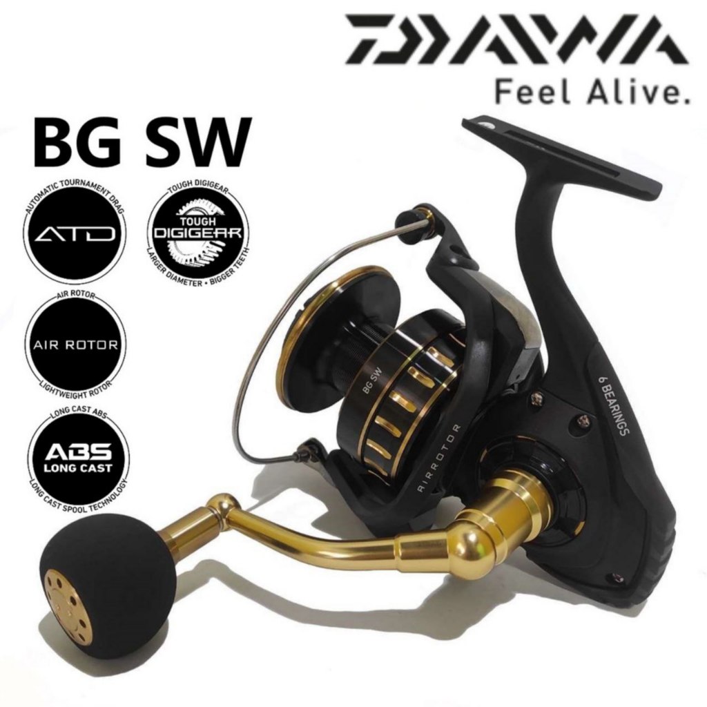 Jual Reel Spinning Best Seller Saltwater Daiwa BG SW 8000-P dan 8000-H | Shopee Indonesia