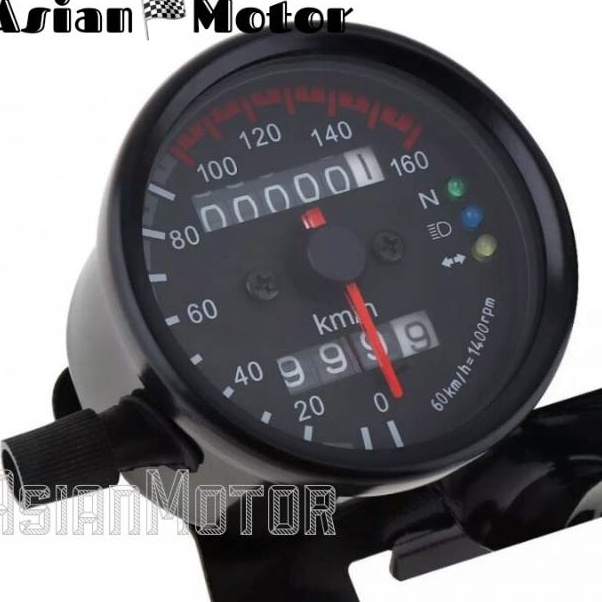 Jual RD Speedometer Kilometer LED Motor Universal Bulat | Shopee Indonesia