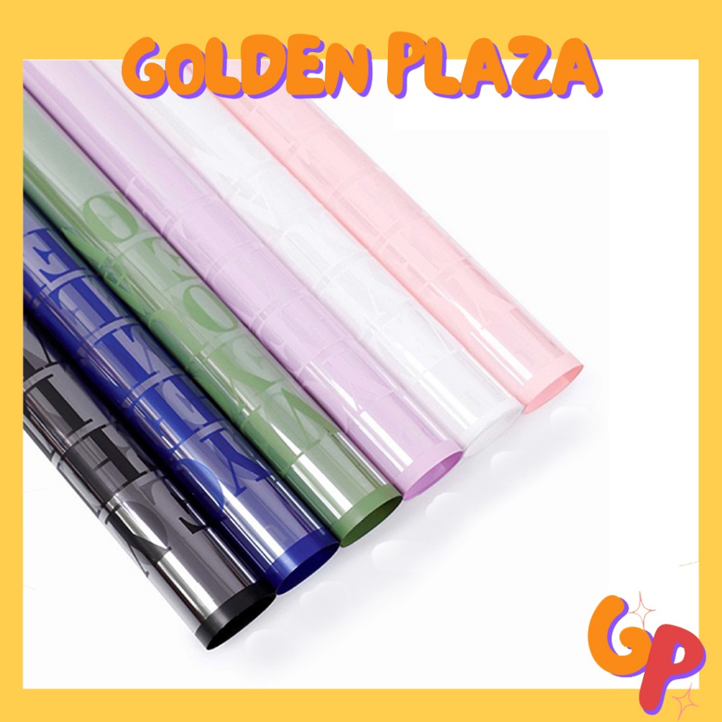Jual Kertas Buket Bunga Transparan OPP Flower Wrapping Motif Tulisan ...