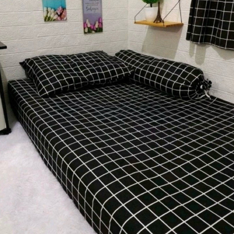 Jual Sprei Kotak Kotak Aestethic / Sprei Aestethic Motif Kotak Kotak ...