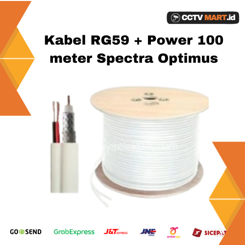Jual Kabel RG59 + Power 100 meter Spectra Optimus | Shopee Indonesia