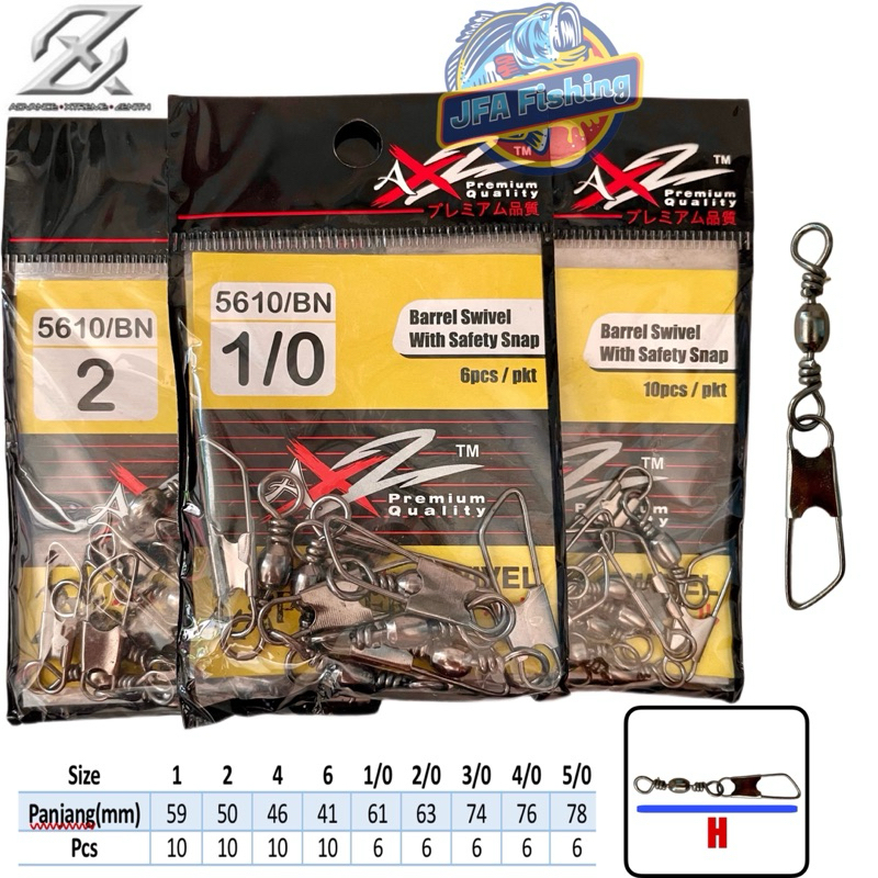Jual Kili Snap Axz Barrel Swivel With Safety Snap | Shopee Indonesia