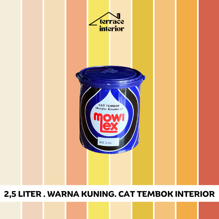 Jual Cat Tembok Mowilex Emulsion warna Kuning 2.5 L | Shopee Indonesia