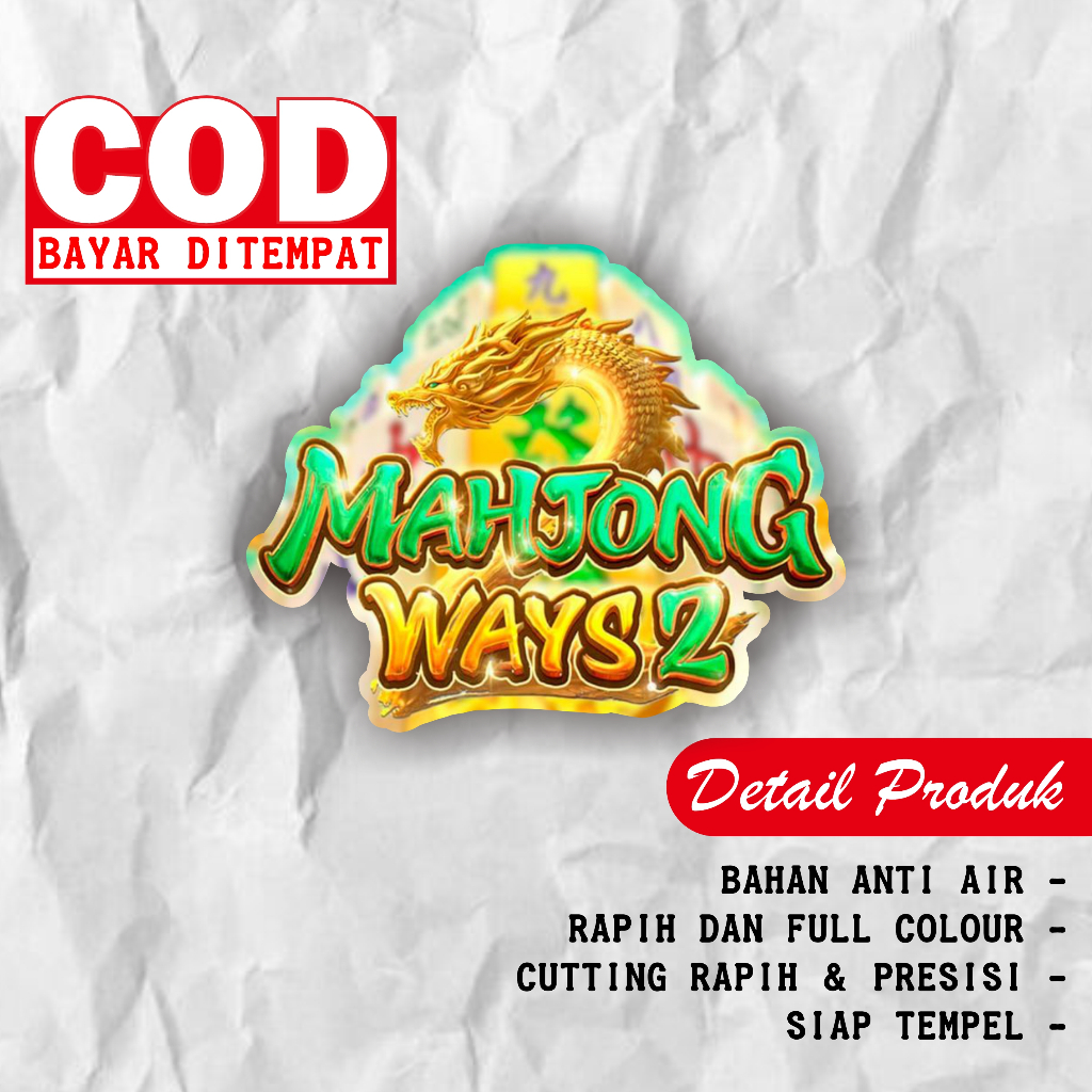 Jual Stiker Mahjong Ways 2 sticker princutt Stiker Bahan Vinil Tahan ...